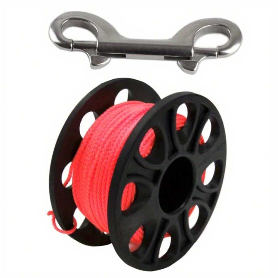 30M Scuba Diving POM Plastic Spool Finger Reel With 316 Stainless Steel ...