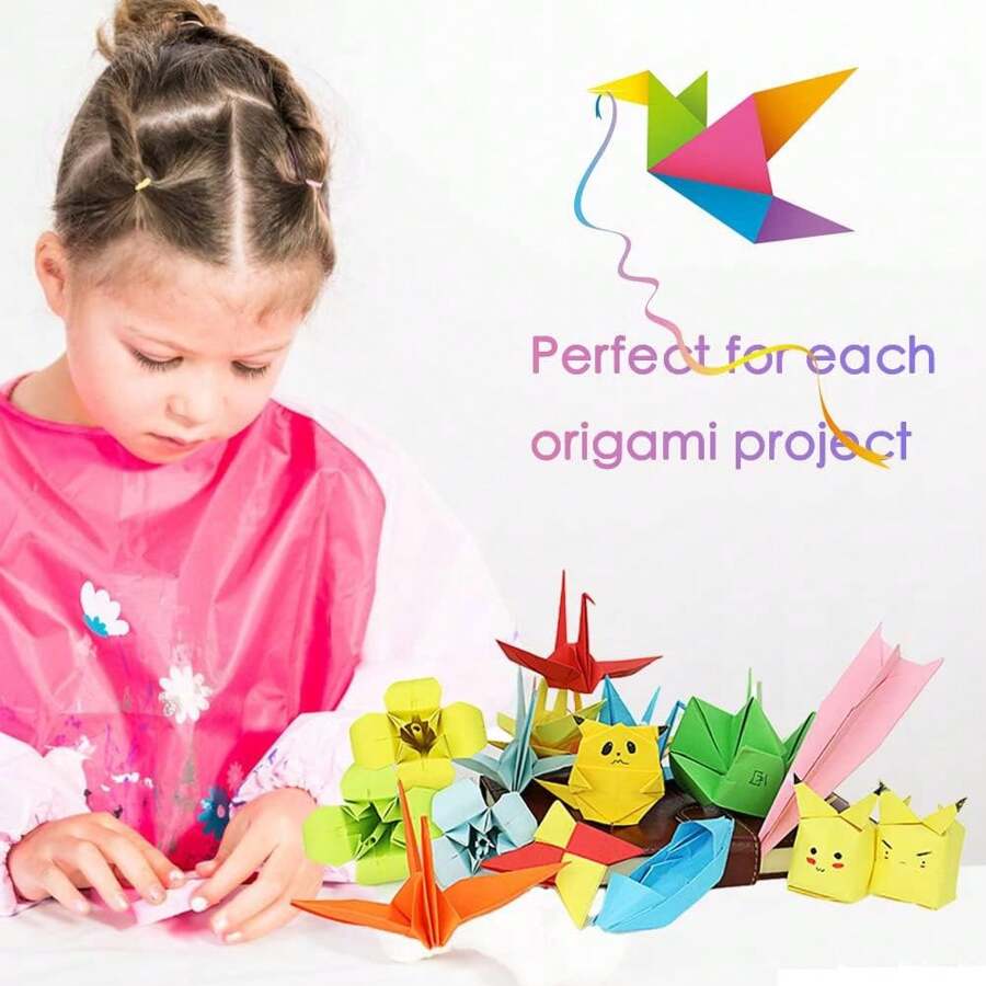 100 Sheets Square Origami Paper Double Sided Color Origami Papers Kit ...