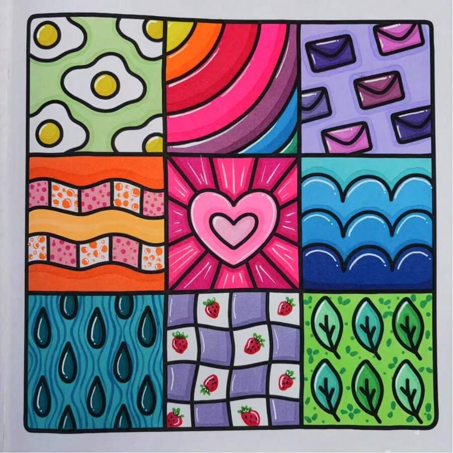 Comfy Patterns: 56Page Coloring Book For Adults, Bold And Easy, Simple ...