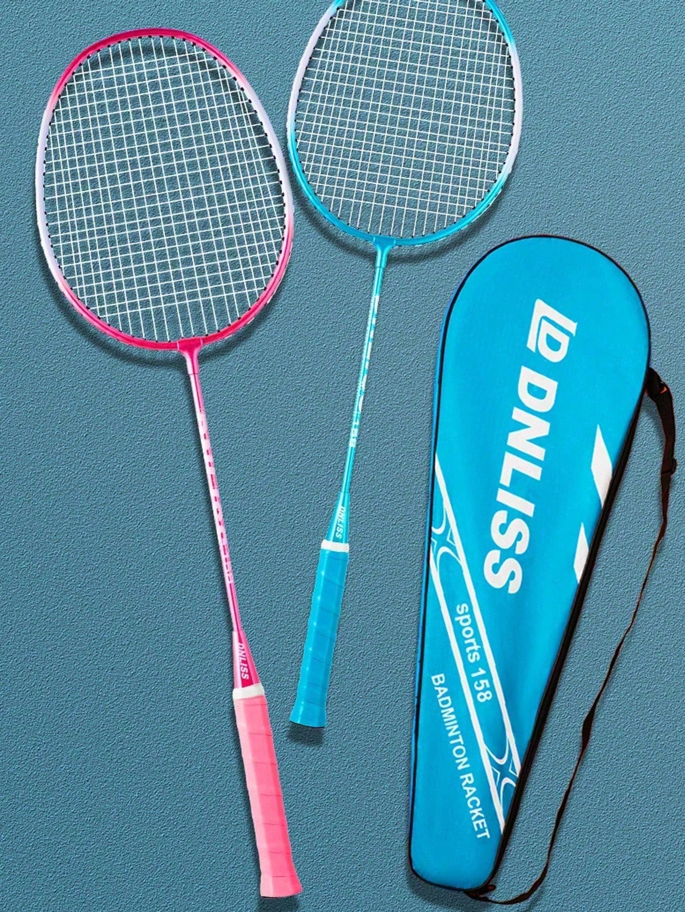 2pcs Alloy Iron Badminton Racket Adult Training Set Split Style ...