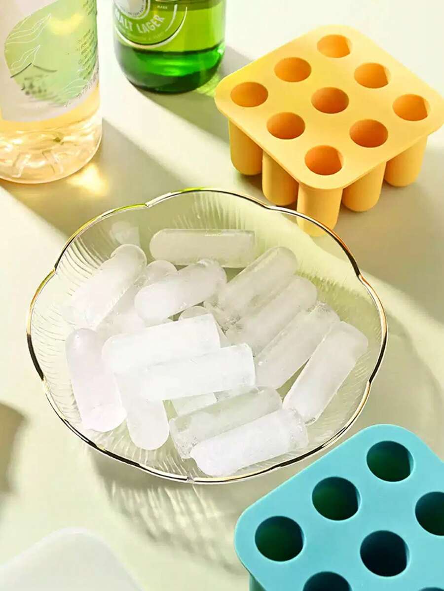 Rectangular Ice Cube Tray, Silicone Pressure Cylinder Ice Stick Mold ...