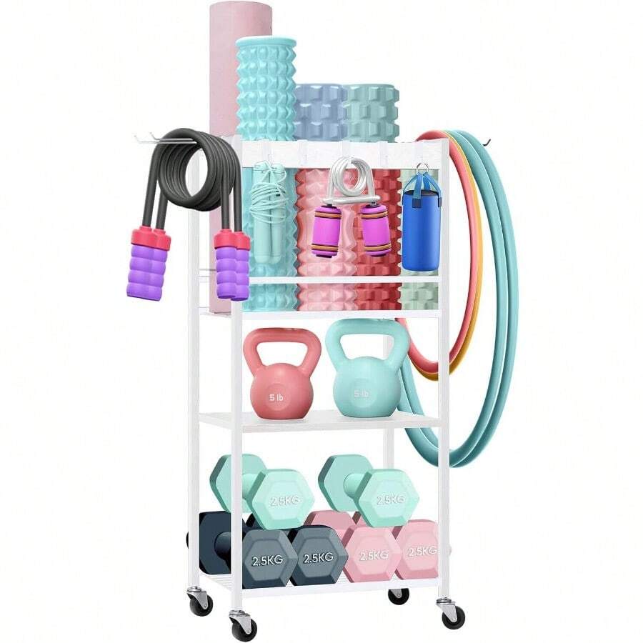Home Gym Storage Rack,Yoga Mat Storage Rack, Workout Equipment Storage ...