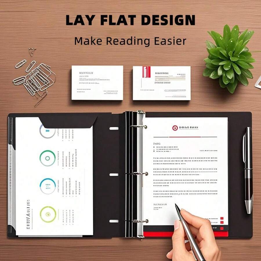 StarratS 1 Inch Clear Pocket Folder All-In-One Telescoping Binder 3 ...