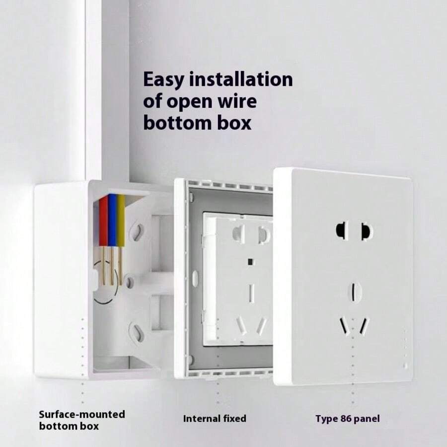 Universal Flush Mount Junction Box, Thick Dual Gang Electric Wiring Box ...