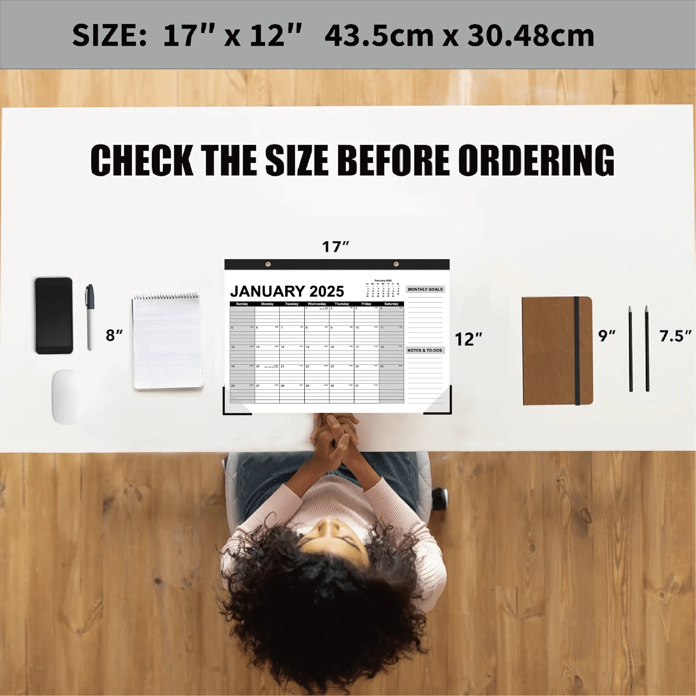 Kalender van 16 maanden 2025-2026 - Groot formaat 17" X 12 ...