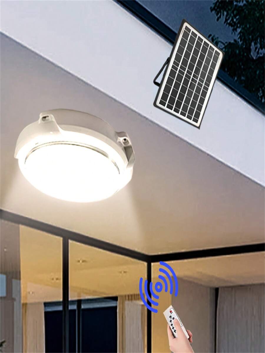 1pc LED Solar Ceiling Lights, Indoor Bedroom Corridor Garden Lighting ...