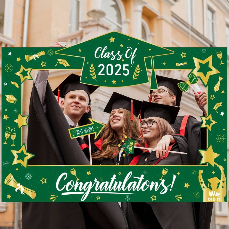 Happy Graduation 2025 Photo Booth Props 16pcs Graduation Photo Props ...