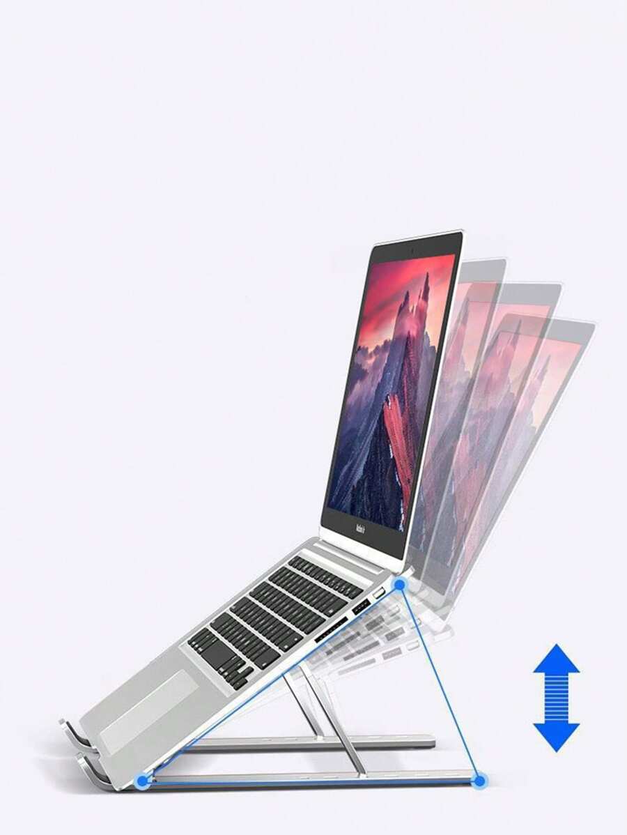 Aluminum Alloy Laptop Stand Riser Cooling Holder, Foldable Portable ...