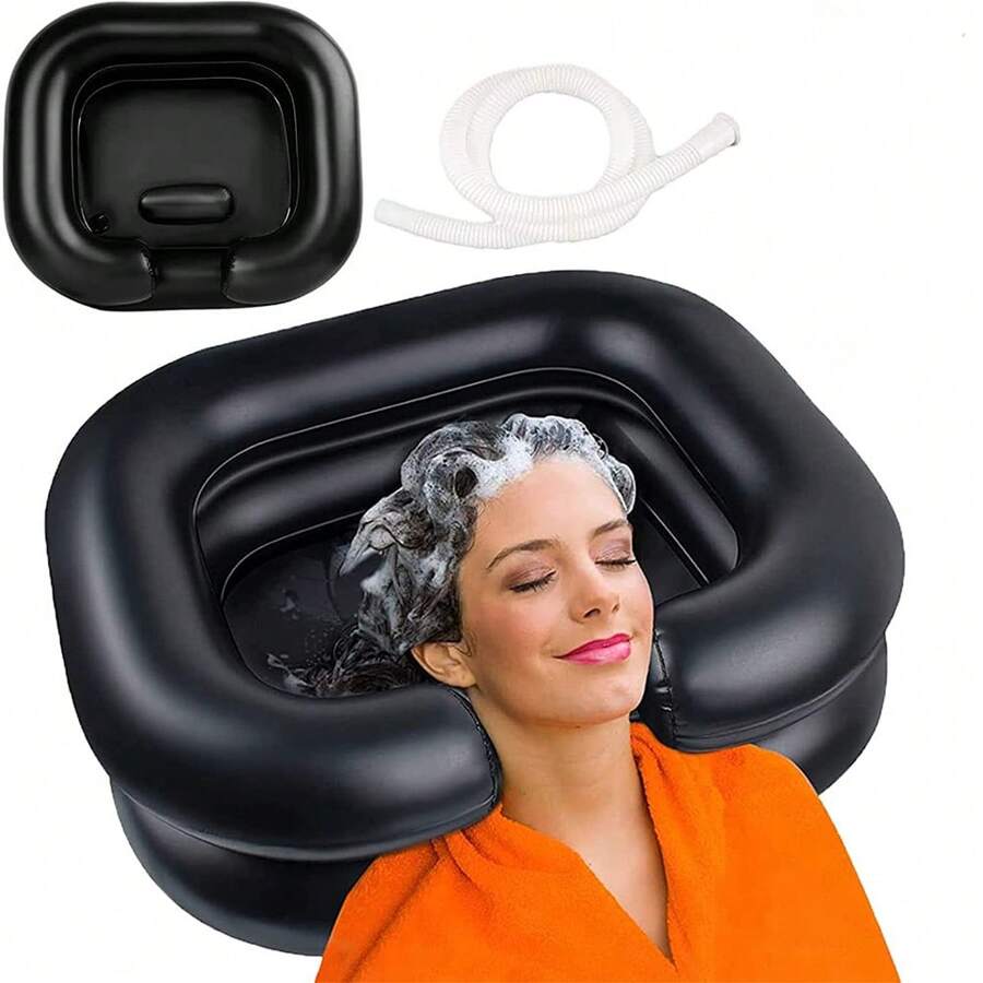 Inflatable Shampoo Basin With Drainage Tube, Portable Shampoo Hair ...