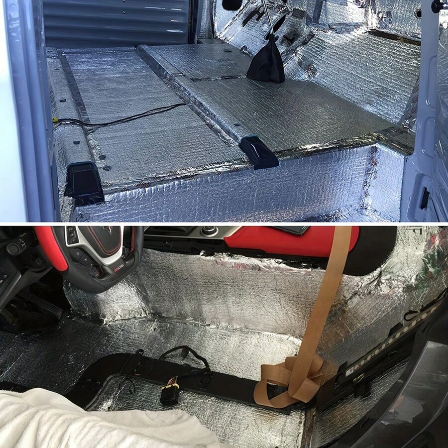 20PCS Universal Car Sound Deadening Mats, Sponge Rubber With Aluminum ...