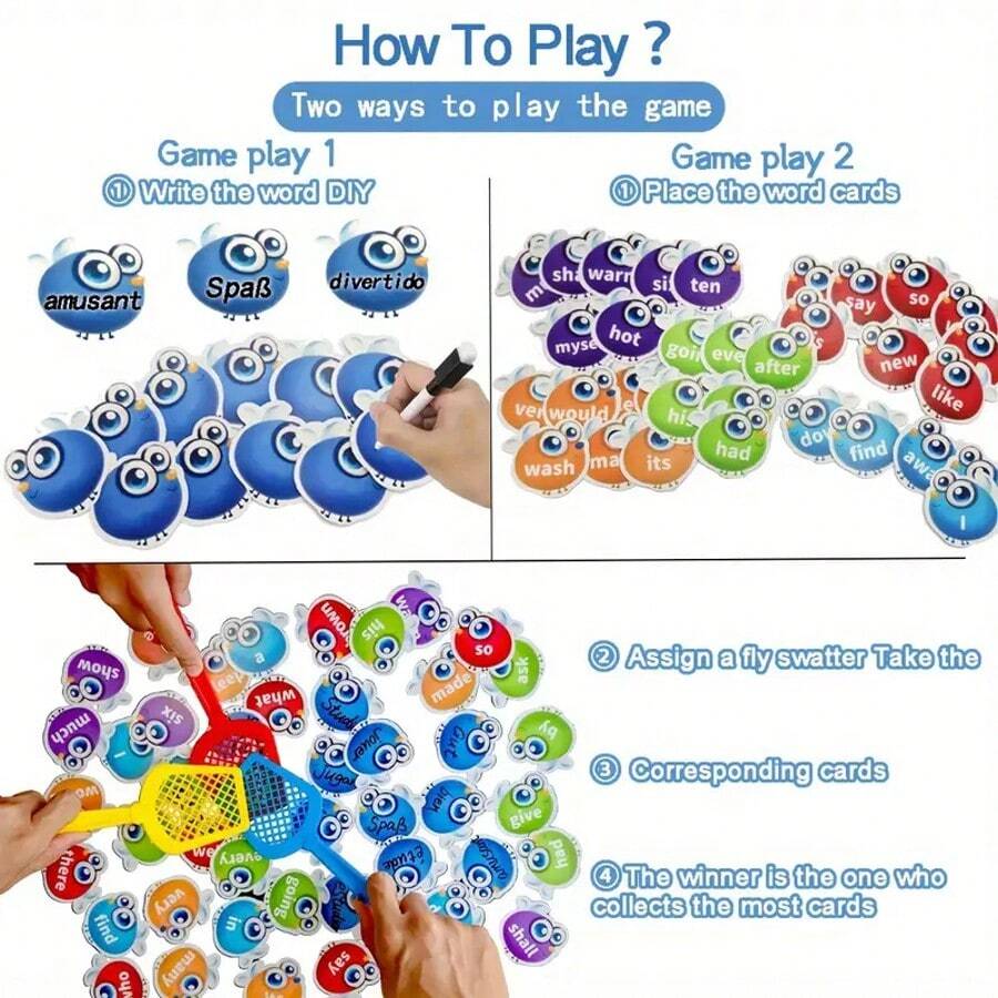 Jeu éducatif de mouches mots de la vue Learning Resources - Cartes ...