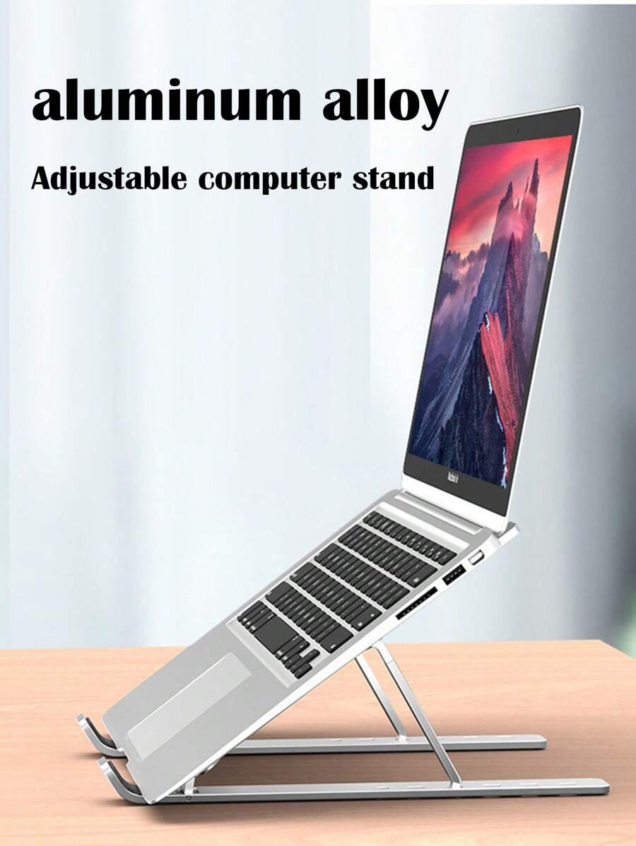 Aluminum Alloy Laptop Stand Riser Cooling Holder, Foldable Portable ...