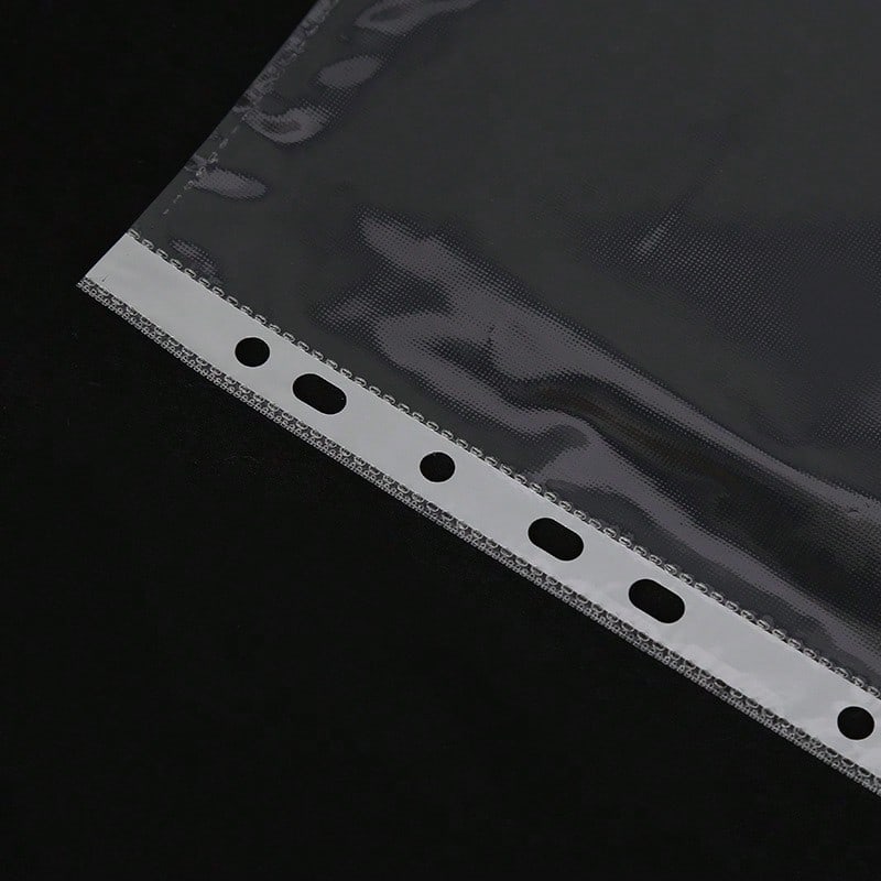 100pcs 11-Hole A4 Size Clear Plastic Document Sleeves, Efficient Filing ...