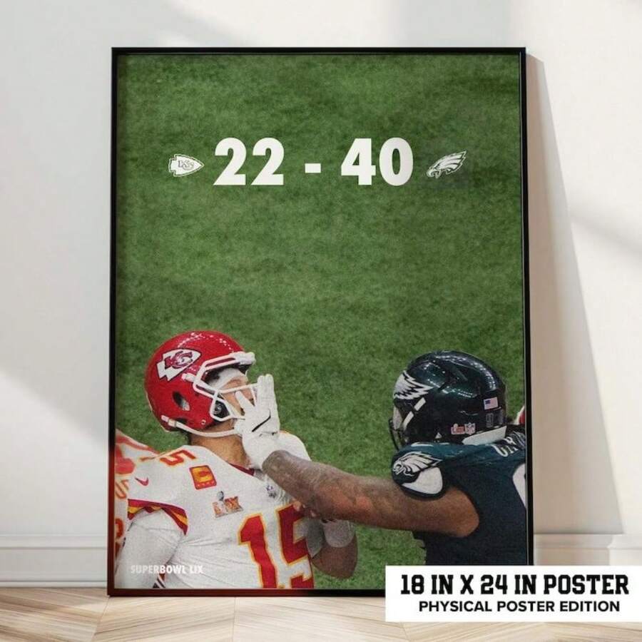 Eagles SB 59 Posters, Wall Art, Jalen Hurts, Saquon Barkley, Football ...