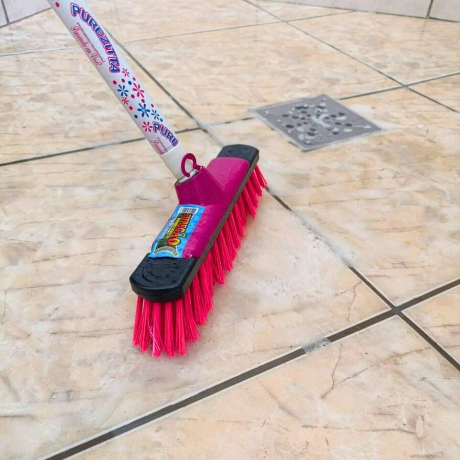 Kit 1 Firm Bristle Broom 1 Brush Broom 1 Floor Scrubbing Mop With ...