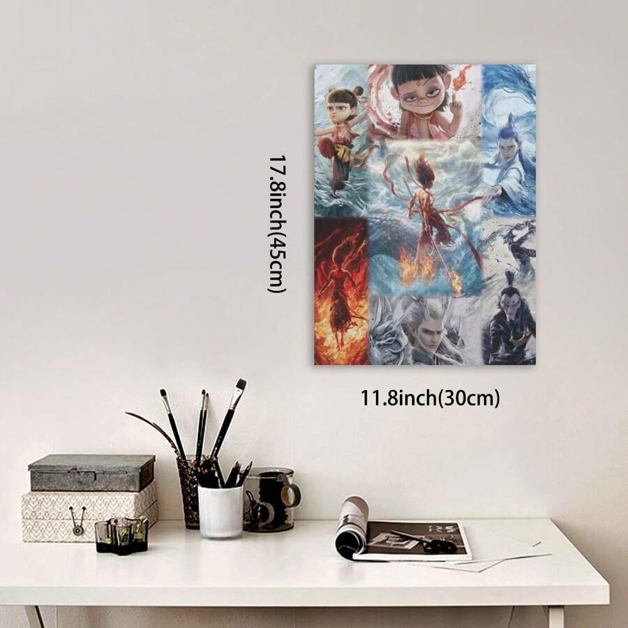 Framed Posters Nezha 2 Poster Nezha Mo Tong Nao Hai Chinese Animation ...