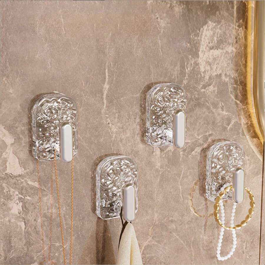 18/9pcs Water Ripple Luxury Damage-Free Wall Hooks, Heavy Duty Non ...