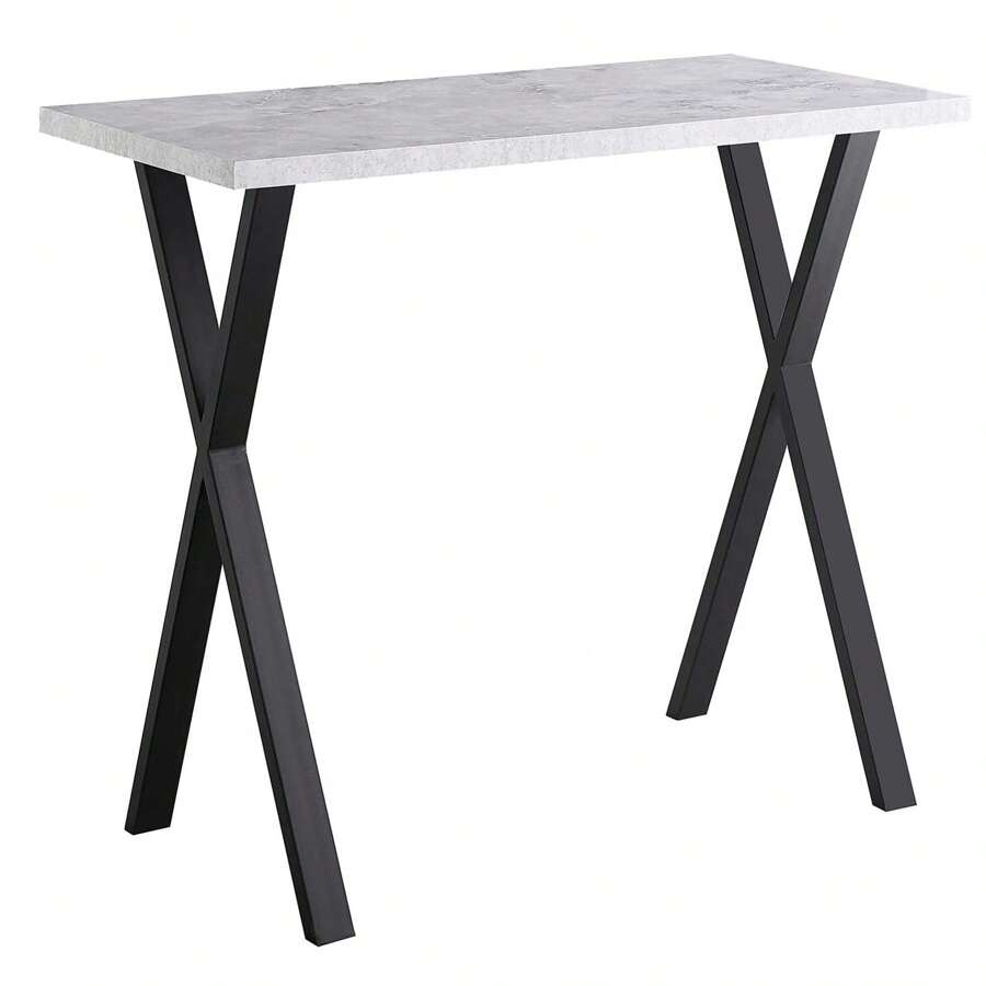 AINPECCA Bar Table Breakfast Counter Table With Metal Legs Industrial ...