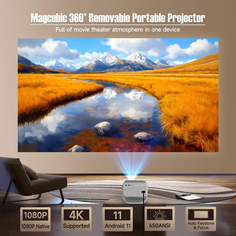 Magcubic Android 11 Projector L018 Native 1080P 650ANSI With 3 Optional ...