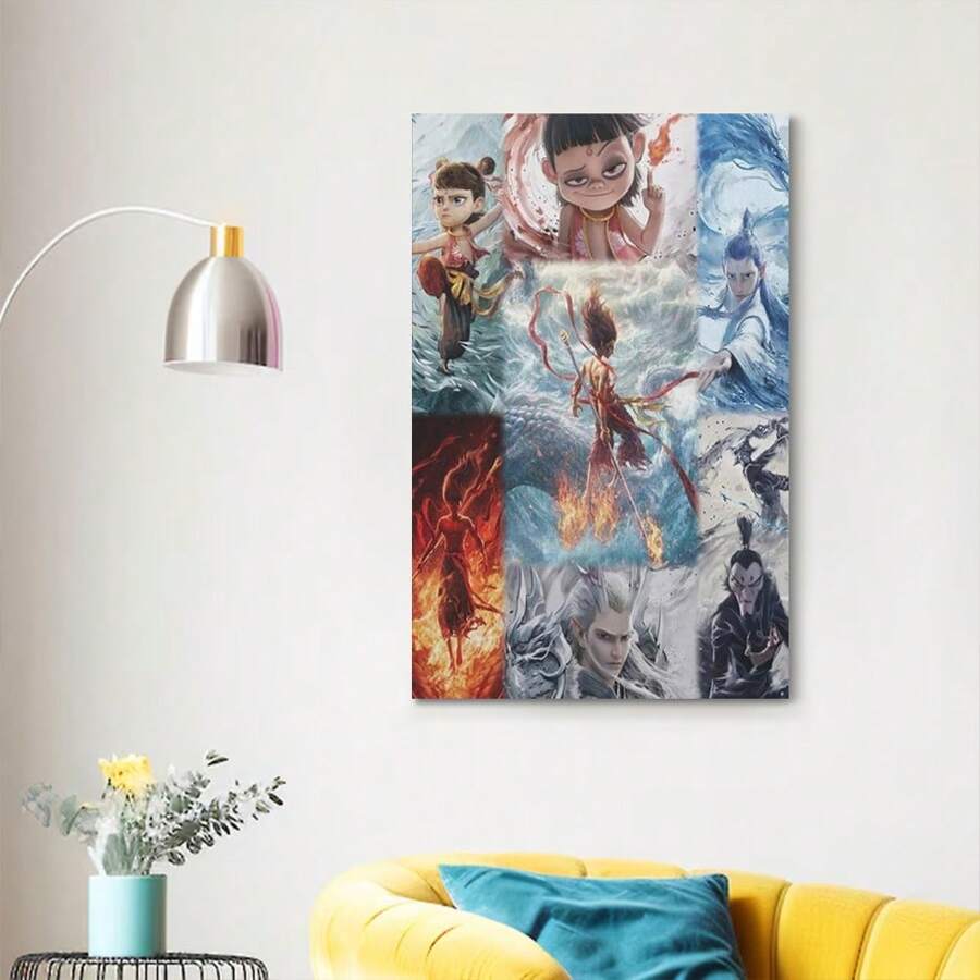 Framed Posters Nezha 2 Poster Nezha Mo Tong Nao Hai Chinese Animation ...