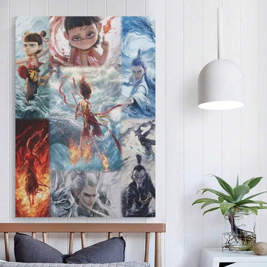 Framed Posters Nezha 2 Poster Nezha Mo Tong Nao Hai Chinese Animation ...