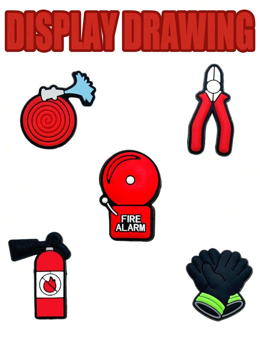 12 PCS Firefighter Series, Firemen, Flames, Fire Extinguishers, Water ...