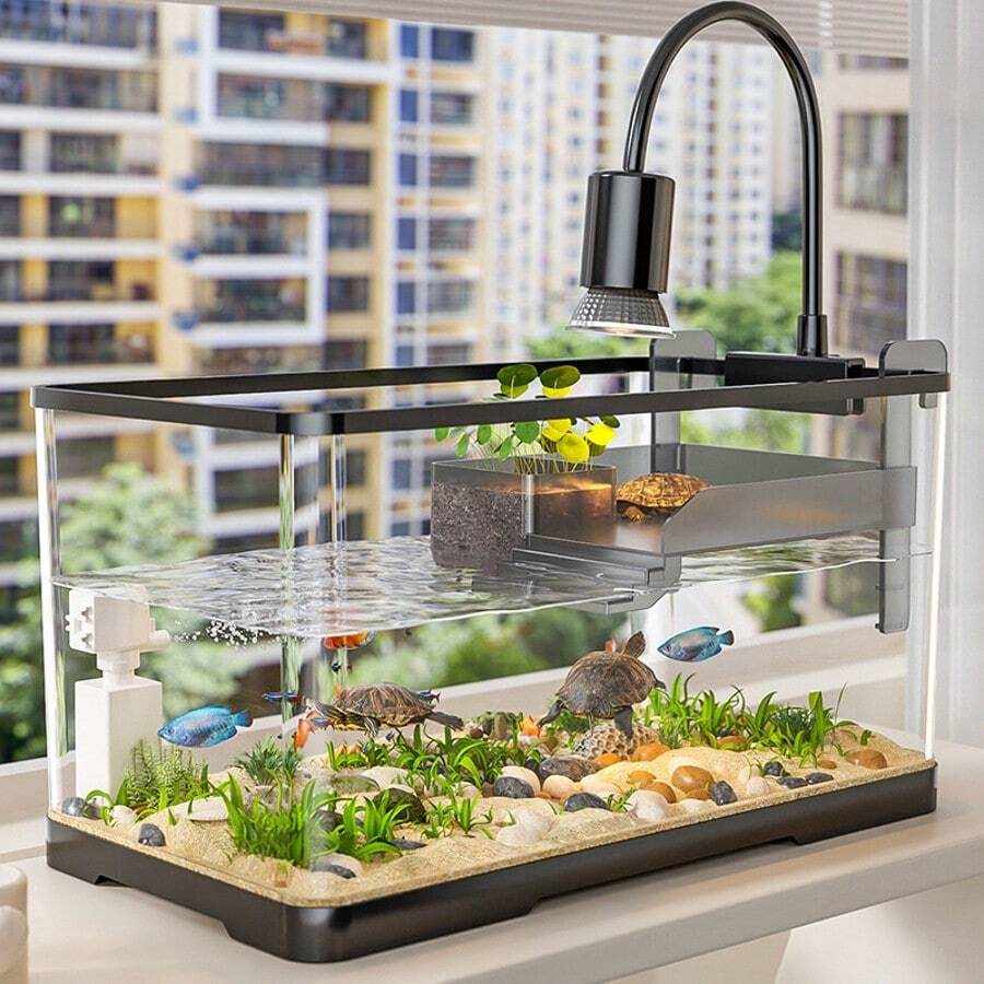 Aquarium For Fish And Turtle Co-Cultivation, Turtle Dedicated Tank ...