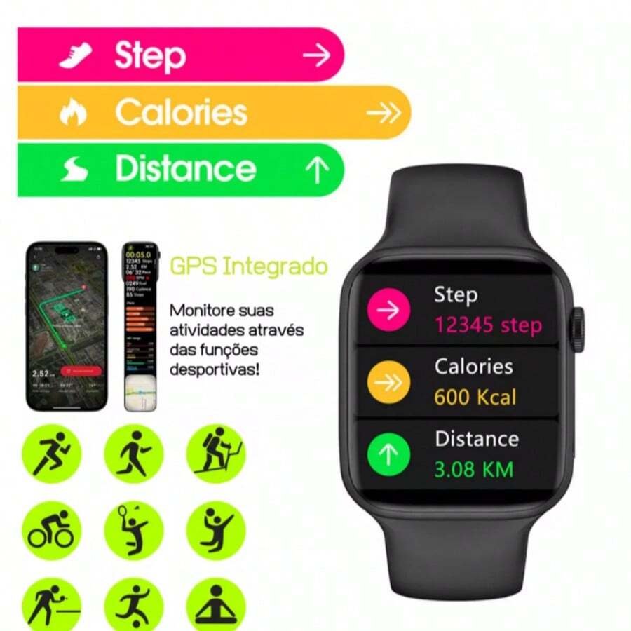 Relógio Smartwatch W29 Pro Series 9 Lançamento 2024 Original | SHEIN Brasil