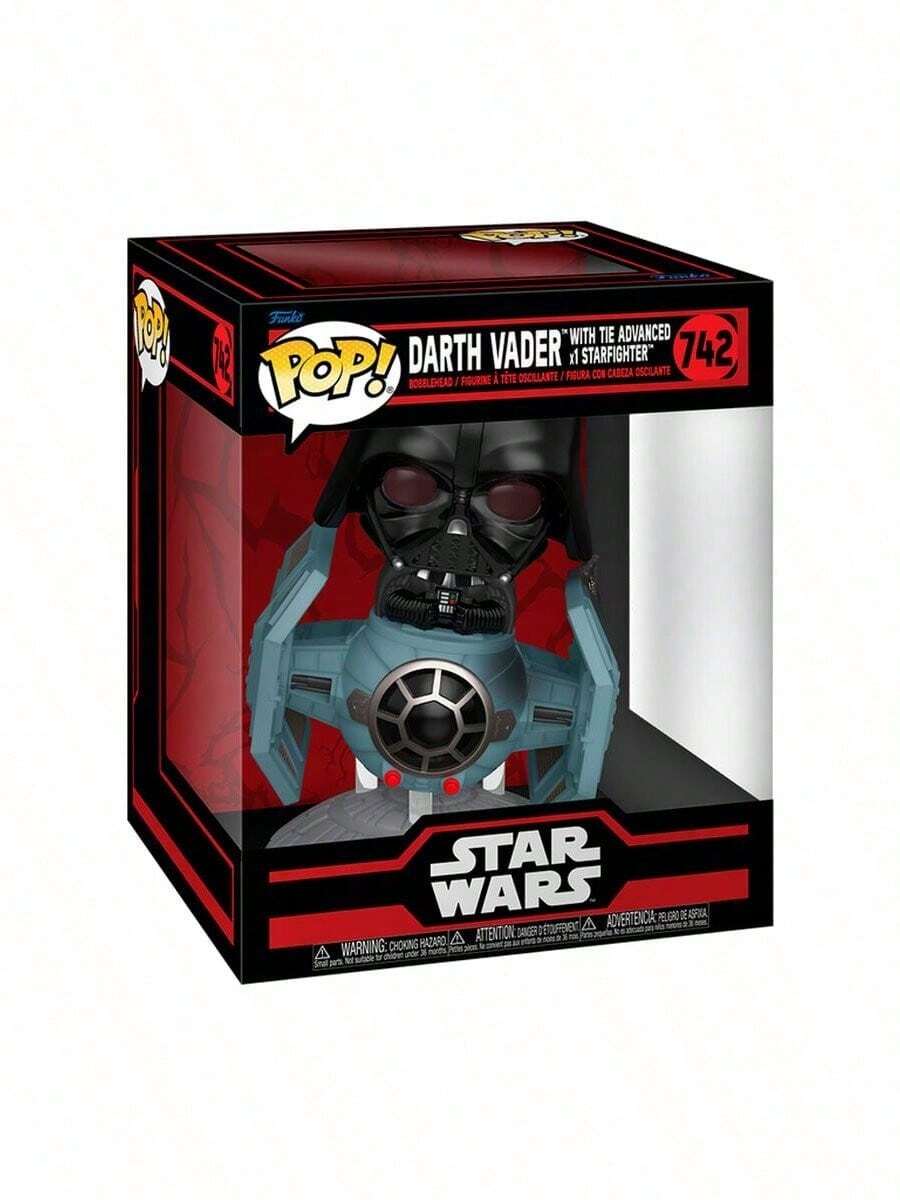 Funko Figurine POP Rides Deluxe Star Wars Dark Vador avec Tie Advanced ...