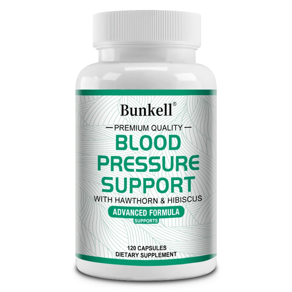 Blood Pressure Support Supplement With Garlic, Hawthorn, Hibiscus, Etc ...