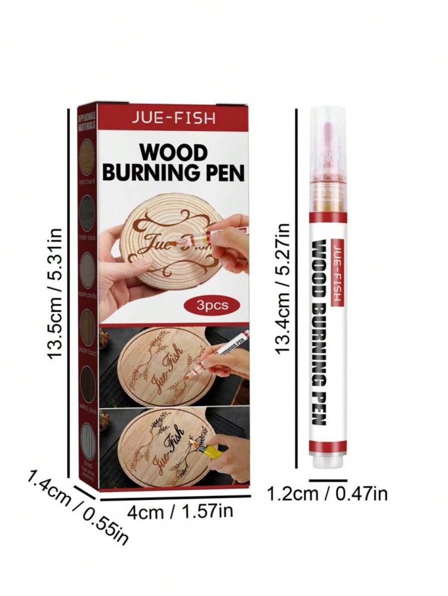 Wooden Burning Pen Set - DIY Wood Burning Tipped Markers Engraving Pen ...
