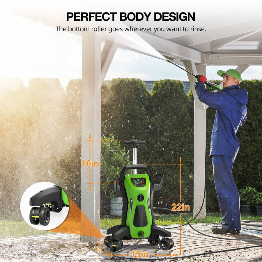 ALAINTOOL Pressure Washer Electric Powered - 4000 PSI 2.6 GPM Electric Pressure Washer With ...