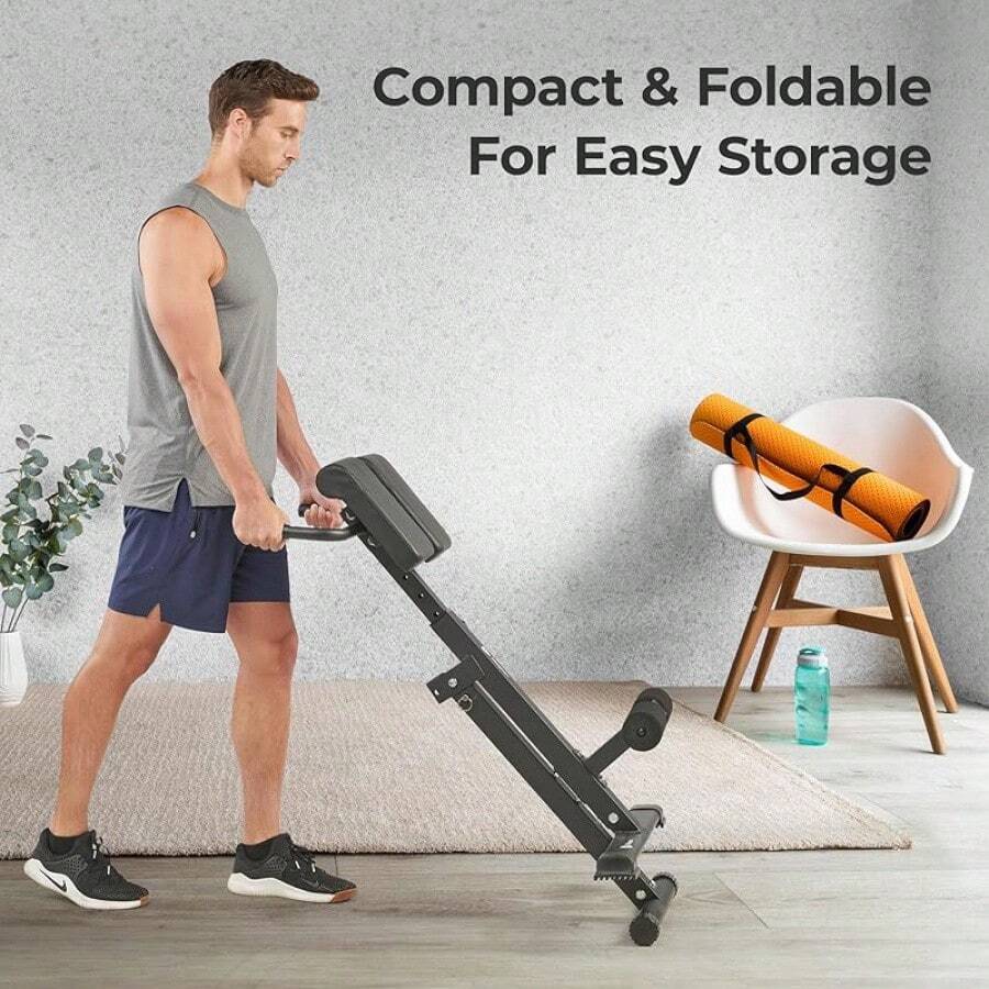 Roman Chair Hyperextension Bench - Adjustable Back Extension Machine ...