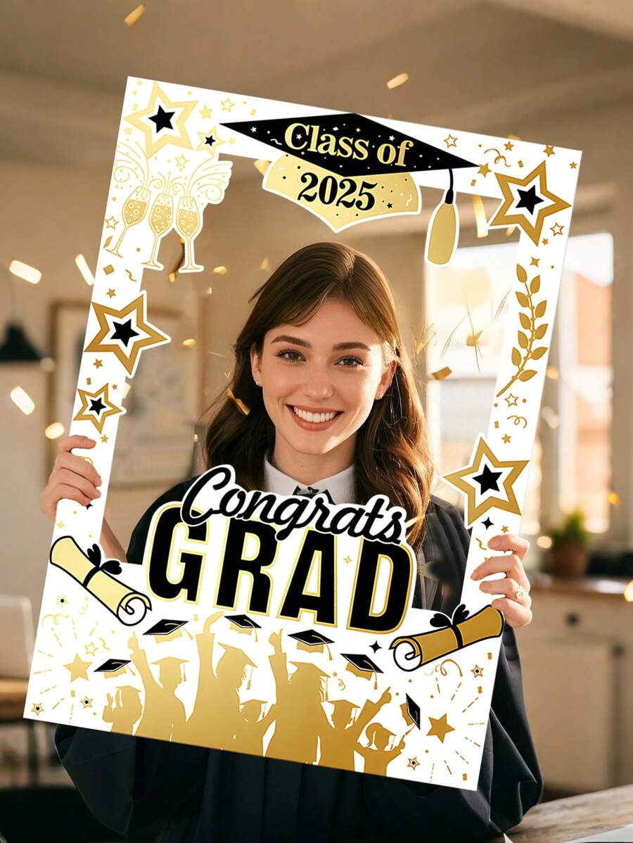 Class Of 2025 Graduation Photo Booth Props Banner Set, Class Of 2025 ...