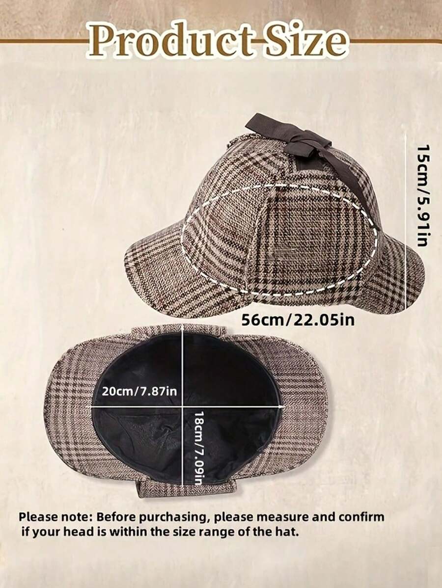 8pcs 1920s Detective Costume & Accessories Set, Including Detective ...