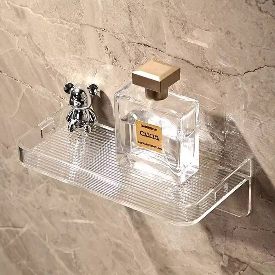 علبة مناديل حمام أكريليك مع حامل هاتف، موزع ورق مرحاض بدون حفر، تصميم ...