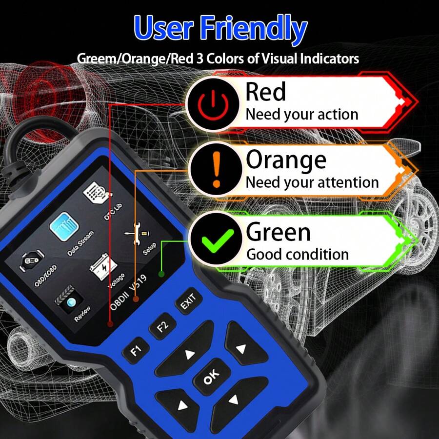 V519 Patch Type Car OBD2 Scanner Diagnostic Tool Code Reader, Car ...