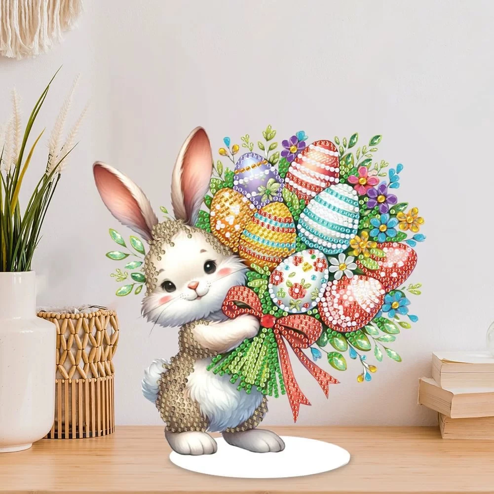 DIY Rabbit Diamond Art Hanging Board Set - Handmade Crystal Decor, Home ...