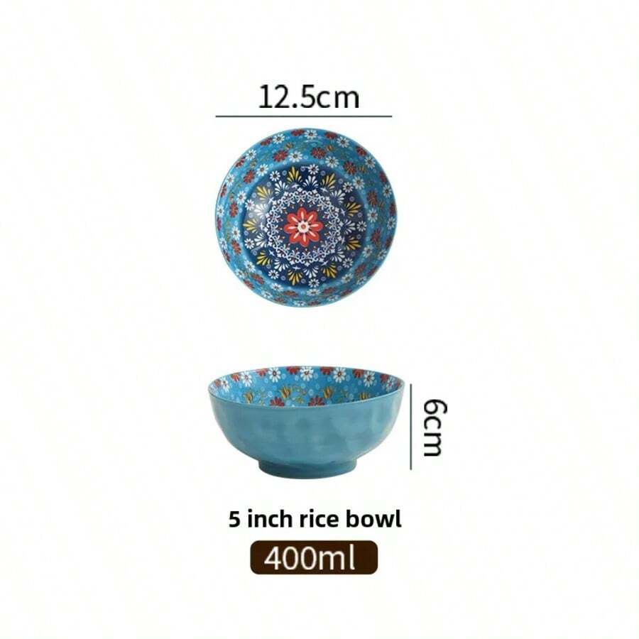 Bohemian Rice Bowl Home Creative Personality Ceramic Bowl High ...