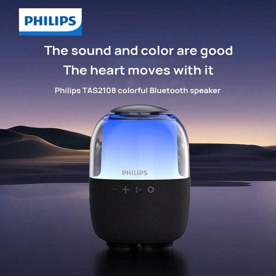PHILIPS Colorful Bluetooth Speaker TAS2108 Long-Lasting Battery Life ...
