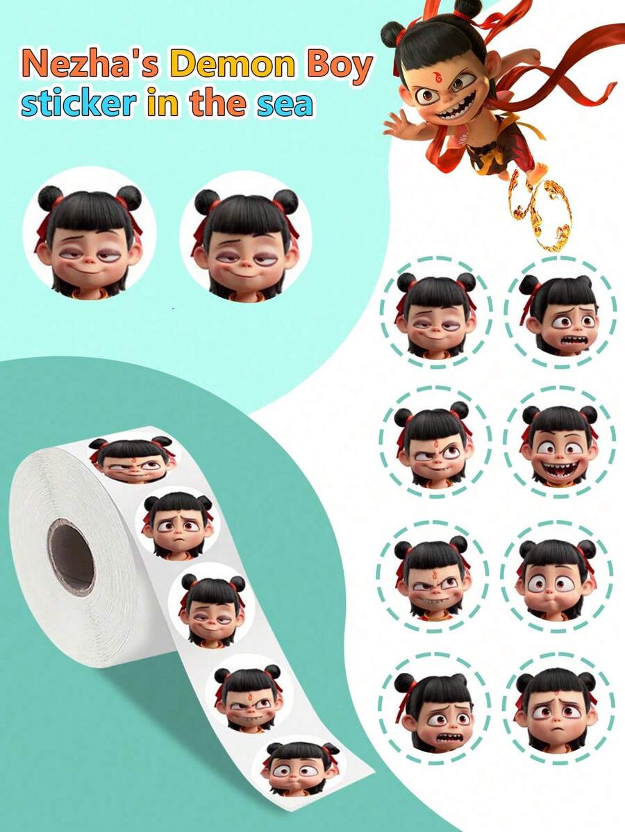500pcs/300pcs Nezha Doodle Stickers, Suitable For DIY Phone Case, IPad ...