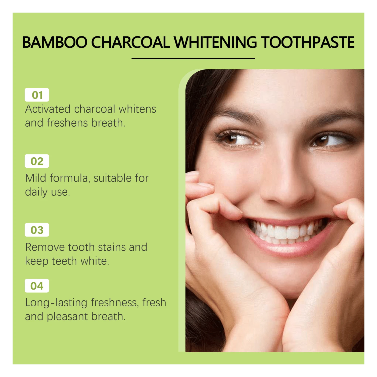 Bamboo Charcoal Toothpaste Freshen Breath, Brightening Teeth And ... Bamboo Charcoal Toothpaste Freshen Breath, Brightening Teeth And ...
