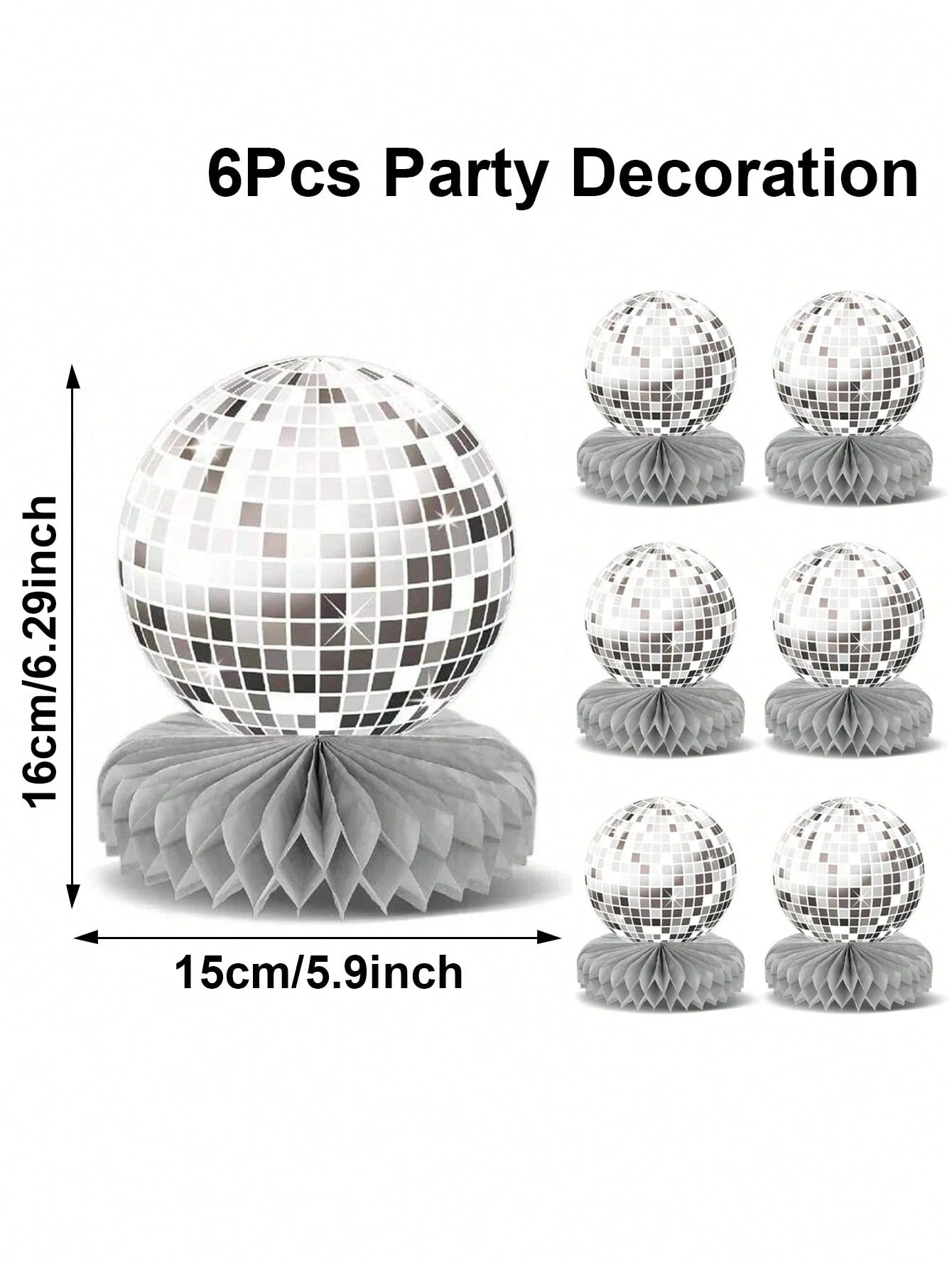 6 piezas Decoraciones de panal de discoteca, decoración de discoteca ...