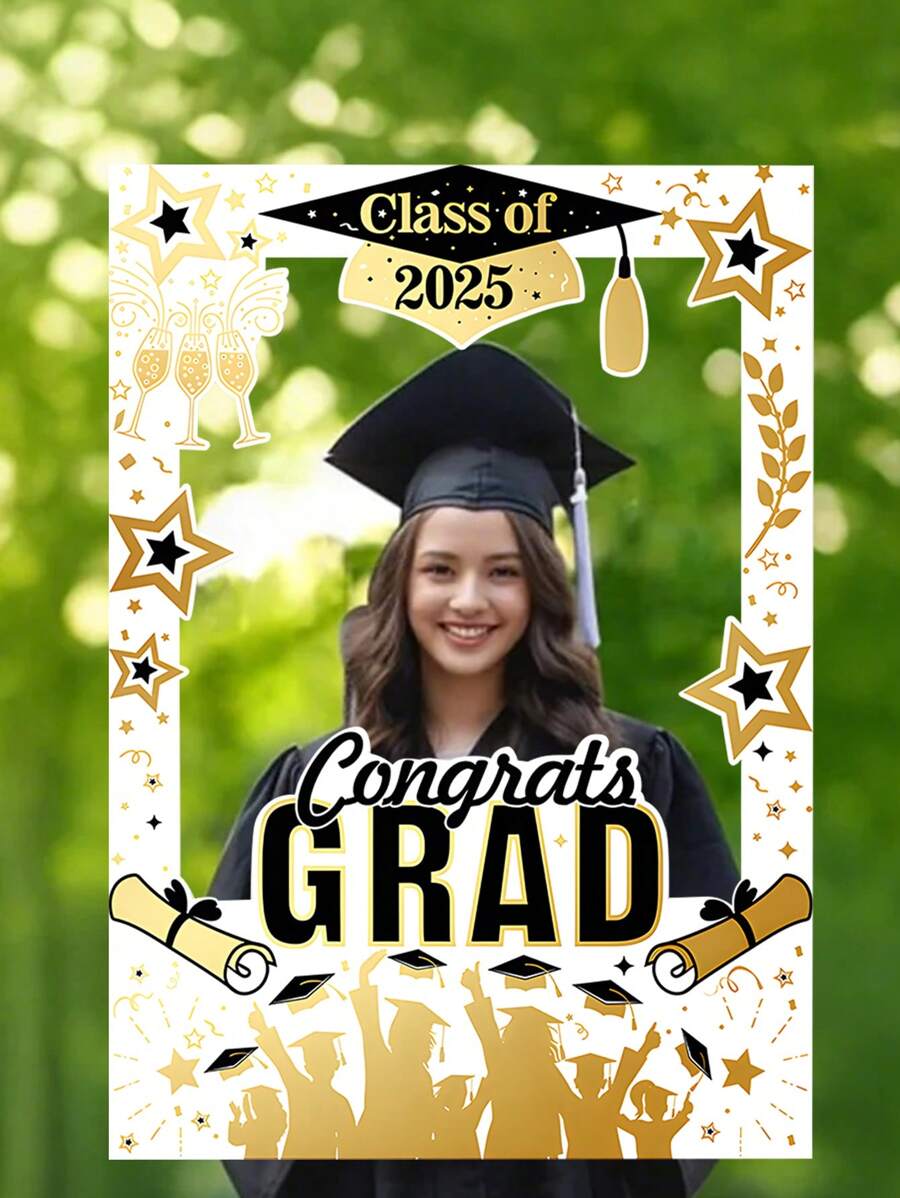 Class Of 2025 Graduation Photo Booth Props Banner Set, Class Of 2025 ...