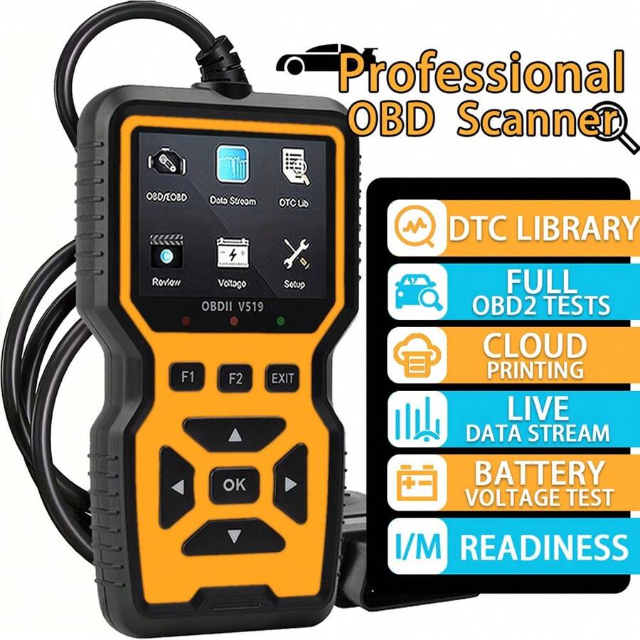 Herramienta de diagnóstico tipo parche V519 OBD2 para automóviles ...