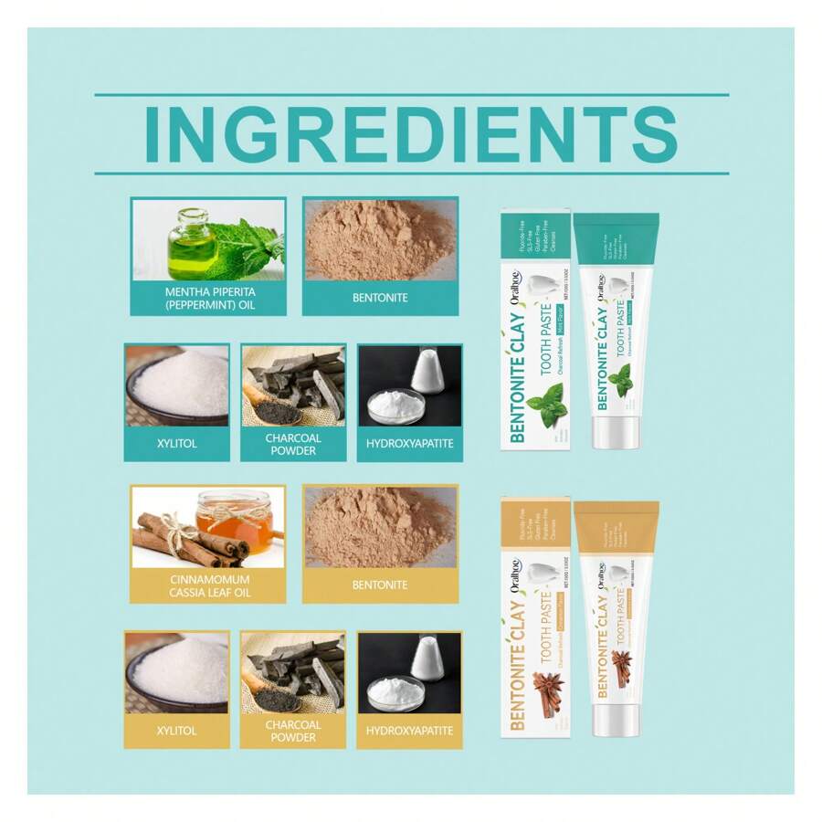 Volcanic Ash Bentonite Toothpaste Series Clean And Remove Stains ...