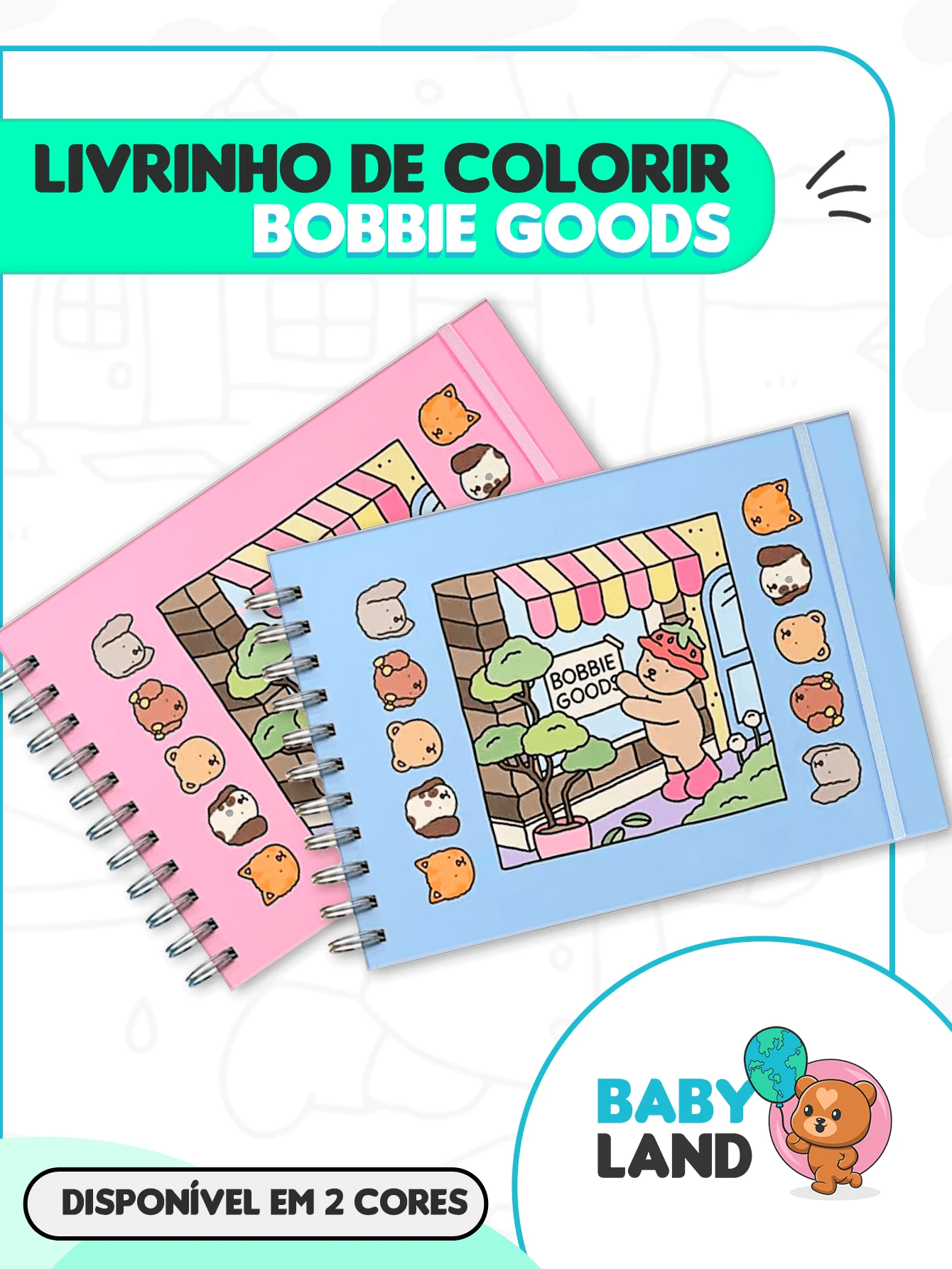 Bobbie Goods Coloring Book 50 Sheets 180 Gram Drawing Notebook Painting ...