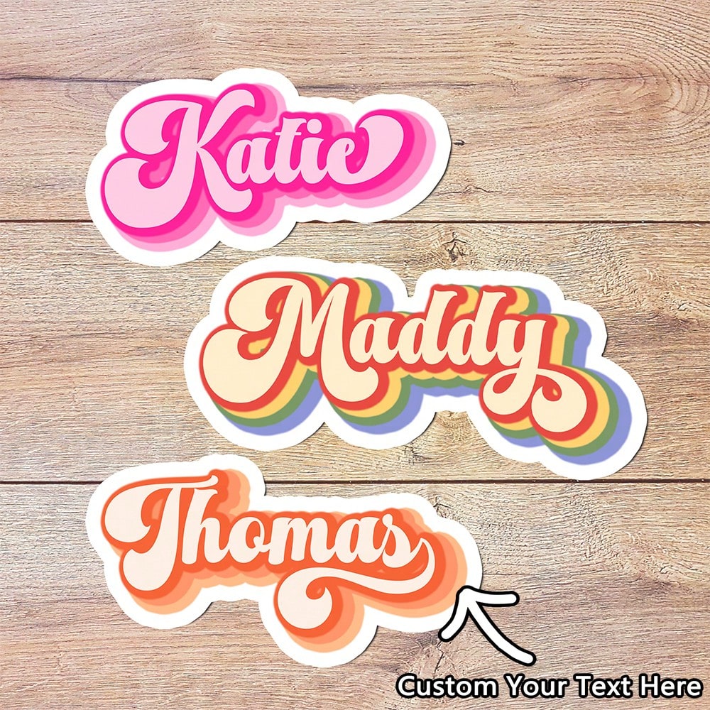 Custom Full Name Stickers, Personalized Name Labels, Children's Name ...