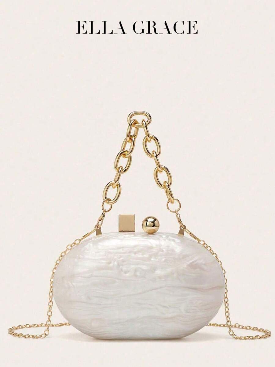 Acrylic Clutch Purse For Women - Marbling Design, Elegant Banquet ...