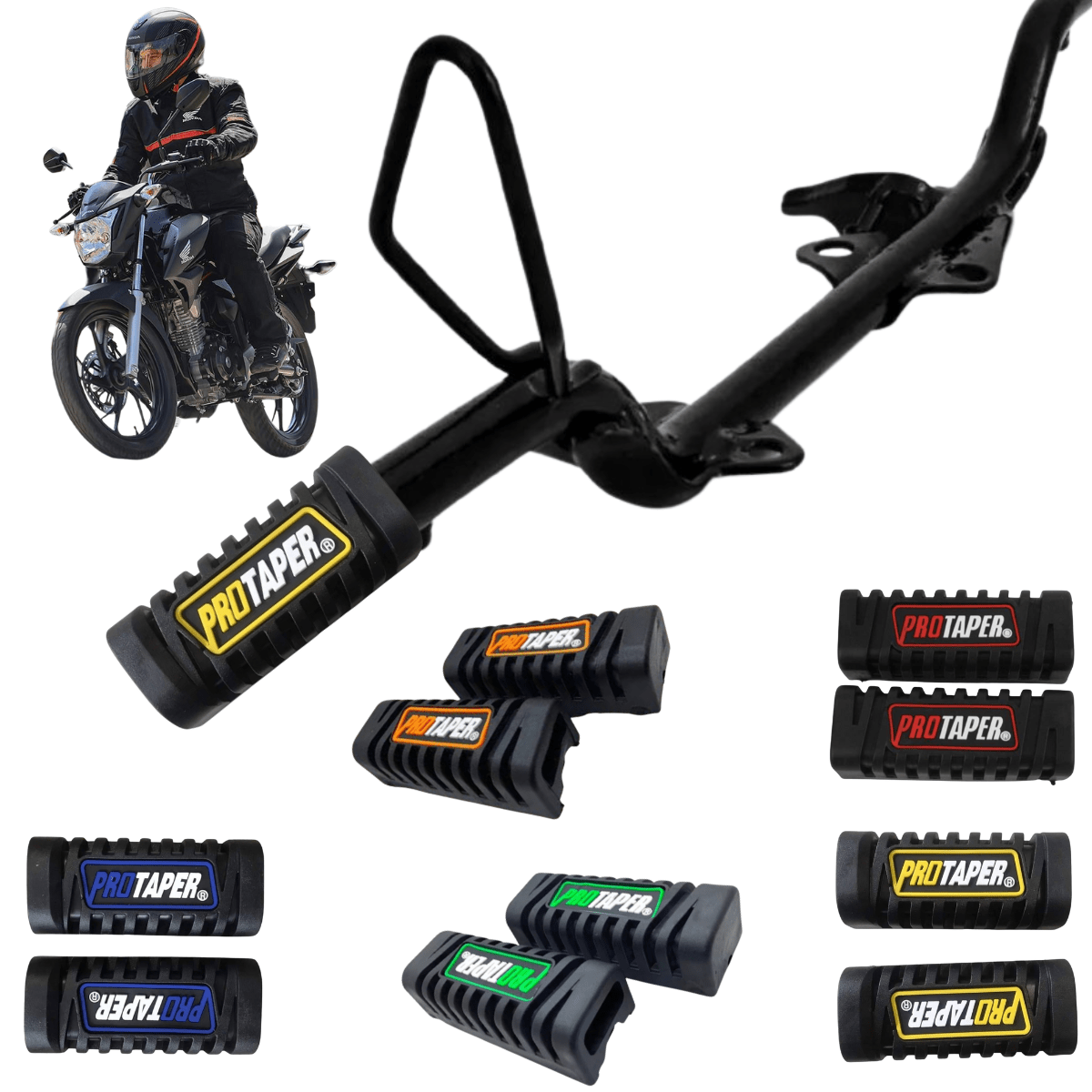 MK3 Parts Borracha Estribo Pedaleira Moto Titan Compatível Com CG 160 ...